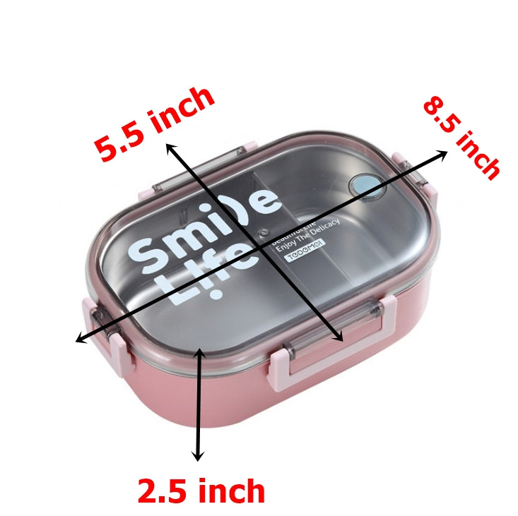 980ml Tedemei Smile Life Stainless Steel Lunch Box – Nanarokom.com